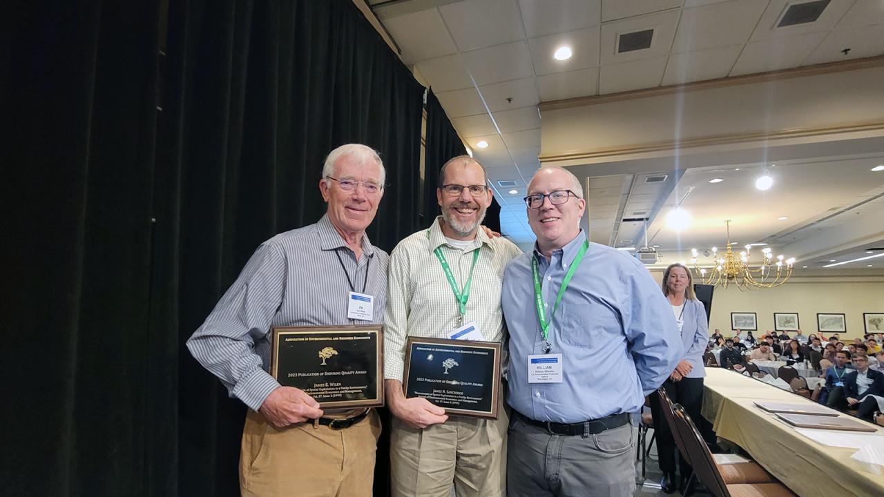 James Sanchirico and Jim Wilen awarded the 2023 Publication of Enduring ...